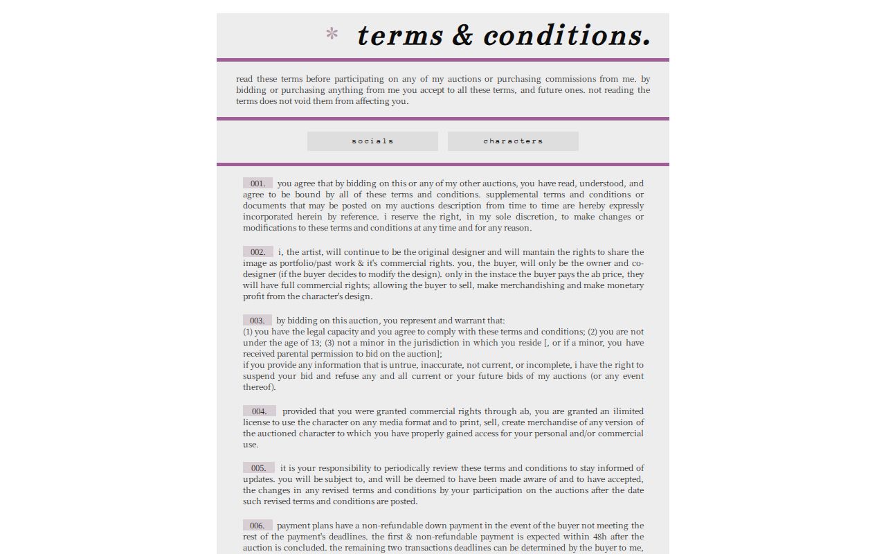 ToS - Read before buying